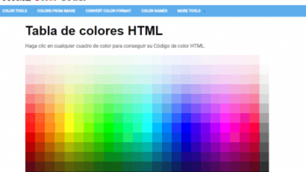 Paleta De Colores Html Para - Infoupdate.org